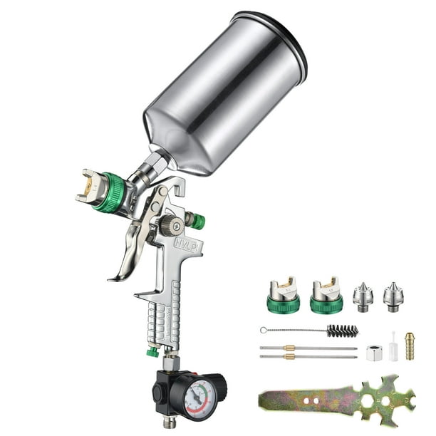 HVLP Gravity Feed Spray Gun with 1.4/1.7/2.5mm Nozzles for Auto Paint ...
