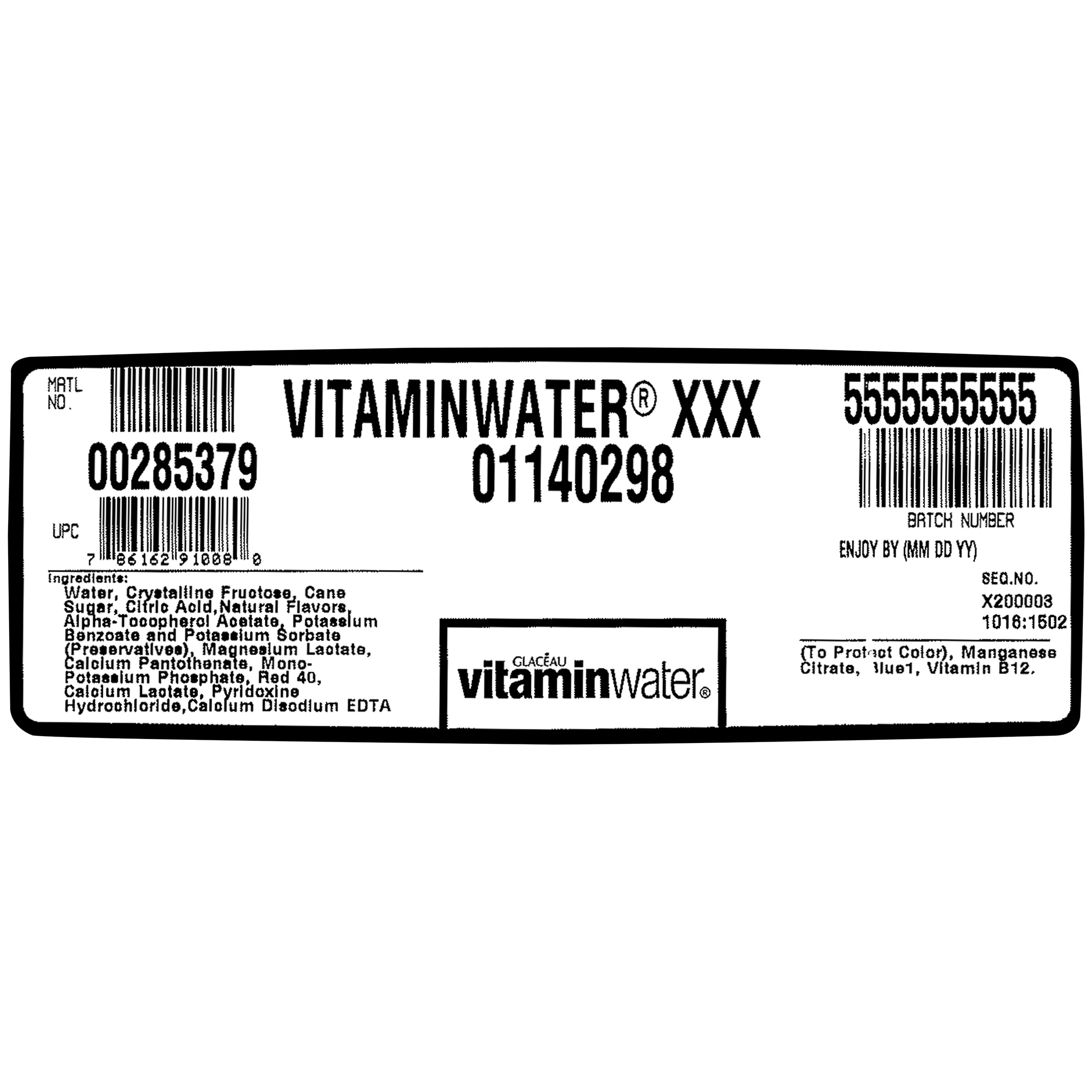 Vitamin Water Barcode