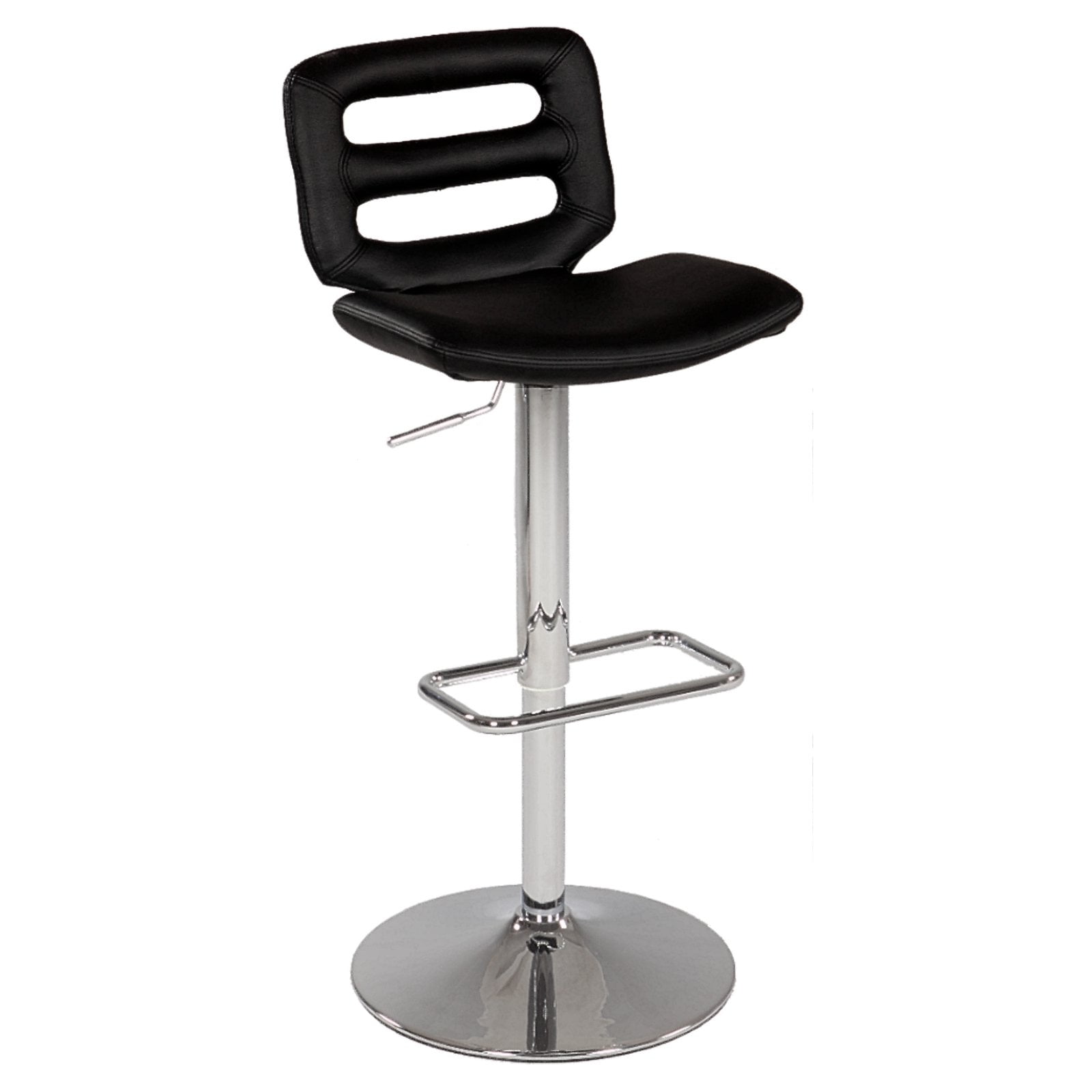 Chintaly Dante Pneumatic Gas Lift Swivel Height Bar Stool - Chrome ...