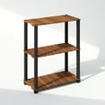 Furinno Turn-N-Tube 3-Tier Wood Slat Multipurpose Shelf Display Rack ...
