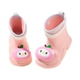 Angala Toddler Rain Boots Non- Waterproof Easy On Mid Calf Cartoon ...