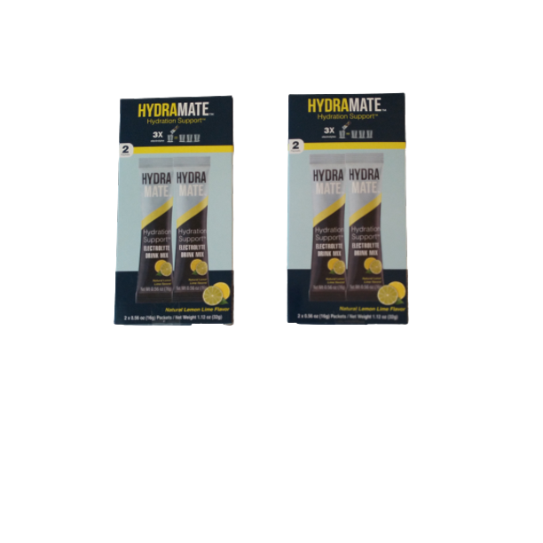 HydraMate Hydration Support Electrolyte Drink Mix, Lemon Flavor, Pack of 2 - Walmart.com