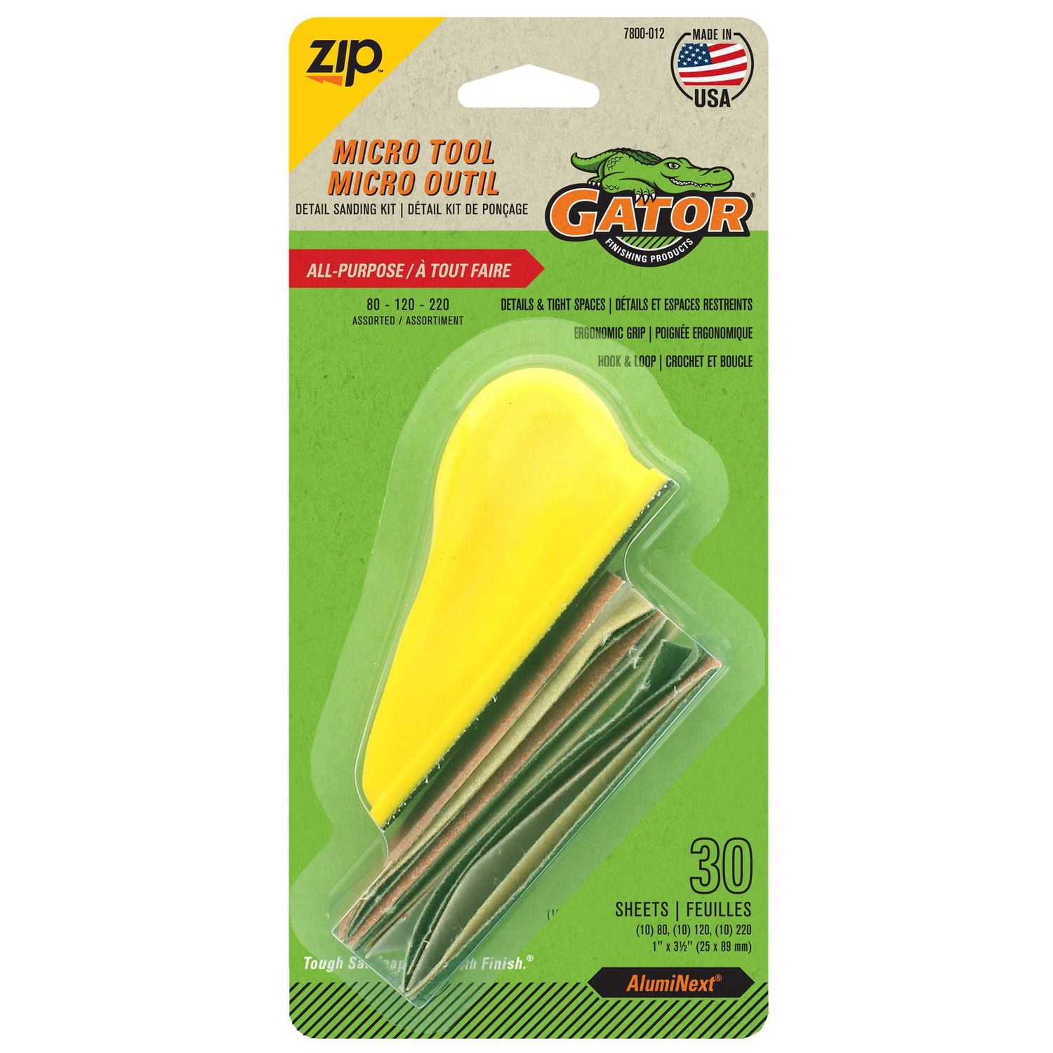 Click here for Gator Zip Hook & Loop Micro Sanding Kit 80 prices
