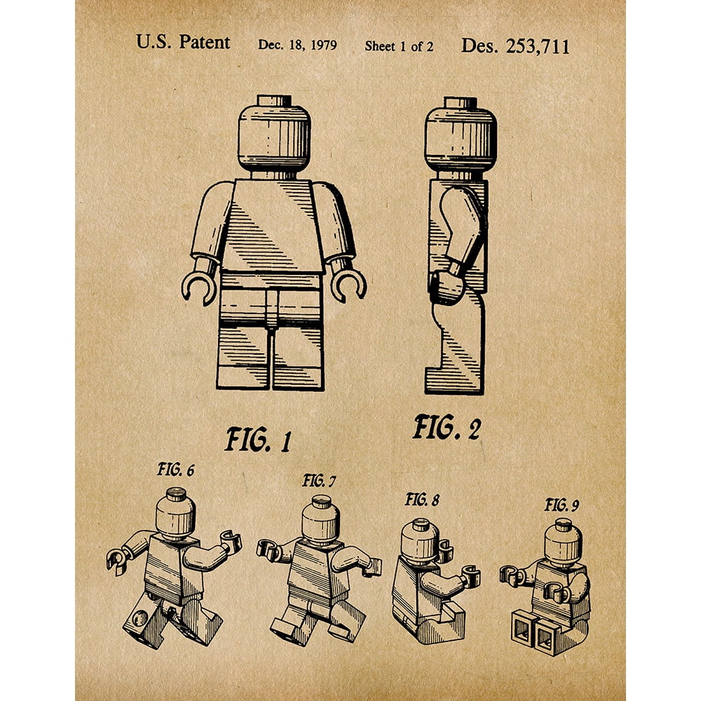 Original Lego Man Artwork Submitted In 1979 - Toys and Games - Patent ...