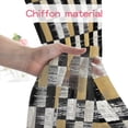 Black Gold Mosaic Sheer Curtains for Living Room Bedroom, Rustic ...