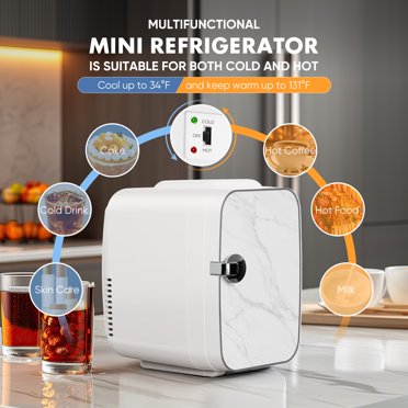 Personal Chiller 6L Mini Fridge Beauty & Skincare Refrigerator, Glass ...