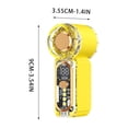 DZQMTKX High Speed Handheld Fan, Transparent Pocket Turbo Fan with ...