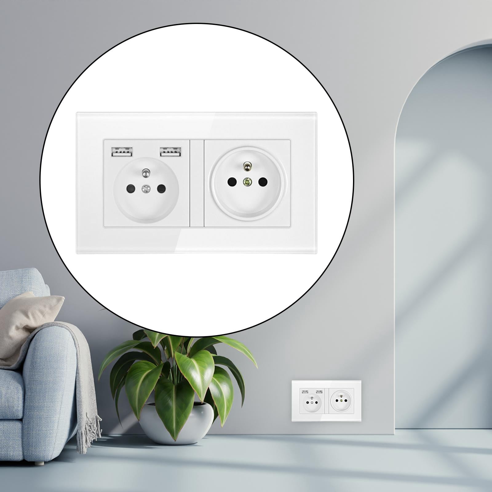 De Enchufe De Pared USB Francés 2.1A Receptáculos De 16A Enchufe ...