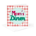 3drose, Moms Diner Sign on Red. Retro Hot Pink Turquoise Teal Blue ...