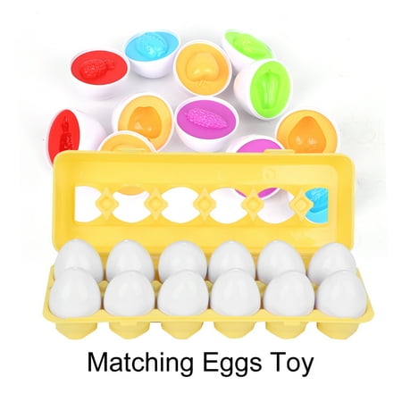 Sonew Learning Toy,Simulation Eggs Toy,12pcs Matching Eggs Toy Set ...