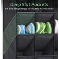 24-Pair Over the Door Hanging Shoe Organizer, Black, 8-Tier Deep Pocket ...