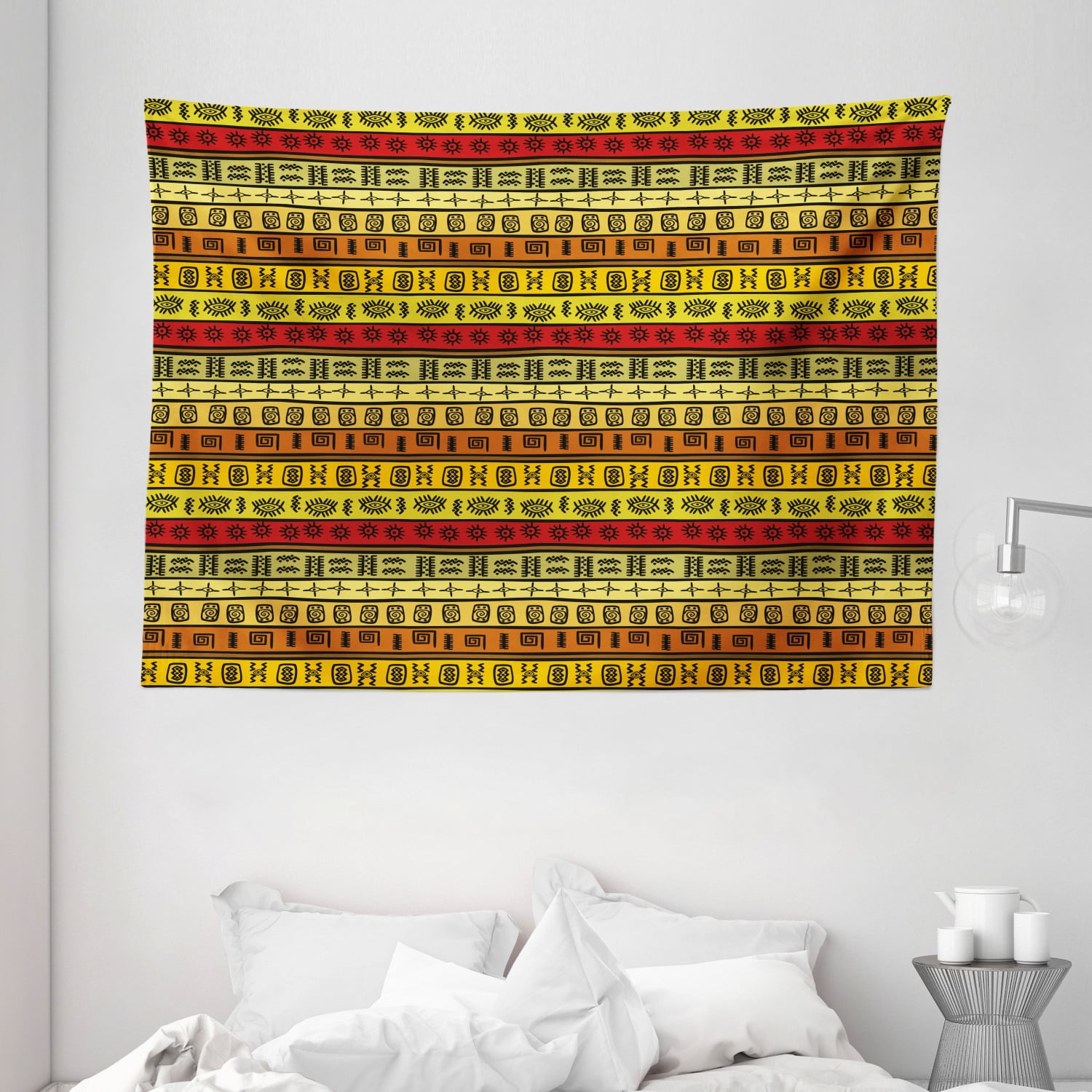 African Tapestry, Hand Drawn Ethnic Tribal Pattern Ancient Abstract ...