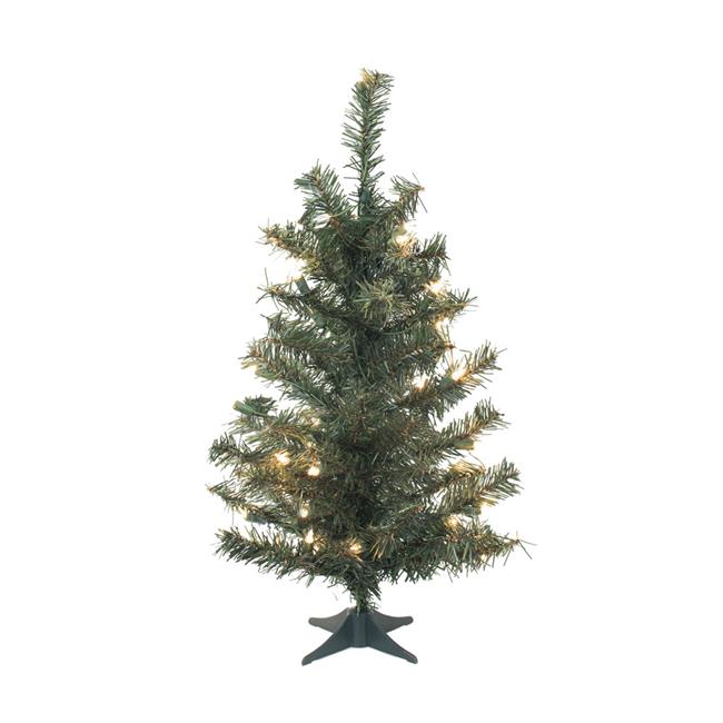 Canadian Pine Dura-Lit Tabletop Tree with Plastic Stand & Clear Lights ...