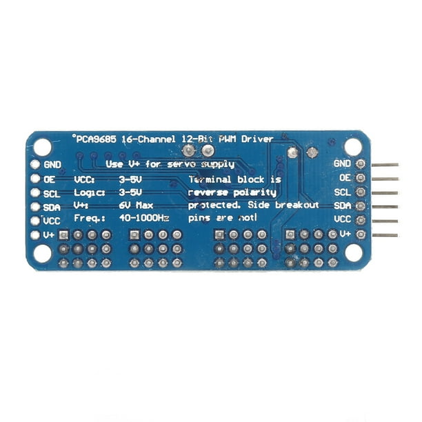 Controlador Pca9685 16 Canales 12bit Pwm Servo Shield Motor Driver I2c Módulo 40~1000hz 5v