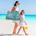 20.5"x15" Large Beach Tote Bag with Rope Handles, Waterproof Nylon ...