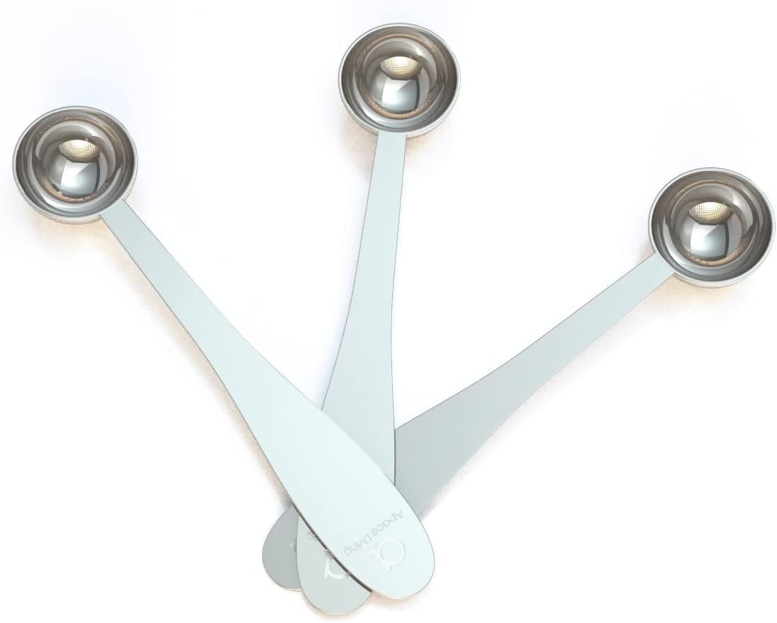 Tea Scoop (Set of 3) - Stainless Steel Measuring Spoons for Loose Leaf ...