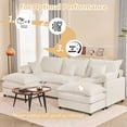 Bigsyy 3 - Seat Sectional Sofa Couch, Comfy Cloud Style, Deep Seat ...
