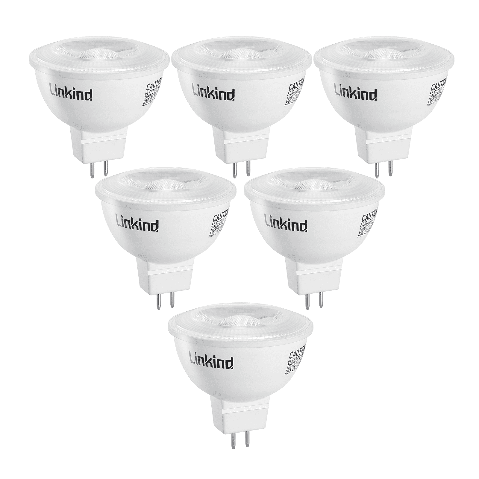 Linkind LED Light Bulb Dimmable, 6.5W (70W Equivalent), MR16 GU5.3 Bi ...