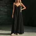 Aeguzox Dresses for Women Resort Vacation Thin Spaghetti Strap V-Neck ...