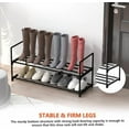 2 Tier Metal Shoe Rack,Adjustable Shoe Shelf Storage Organizer ...