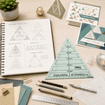 Printtoo 60 Degree Triangle Ruler, 2mm Acrylic Equilateral Triangle ...