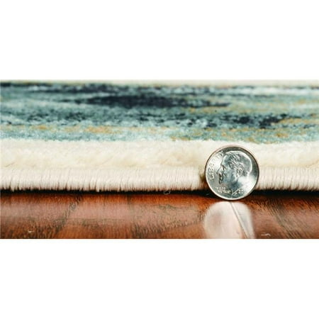 63" X 91" X 0.'5" Ivory/Blue Polypropelene Rug | Walmart Canada