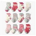 Drie 12PC Socks for Boys Baby Girls Boys Toddlers Kids Grips Socks Crew ...