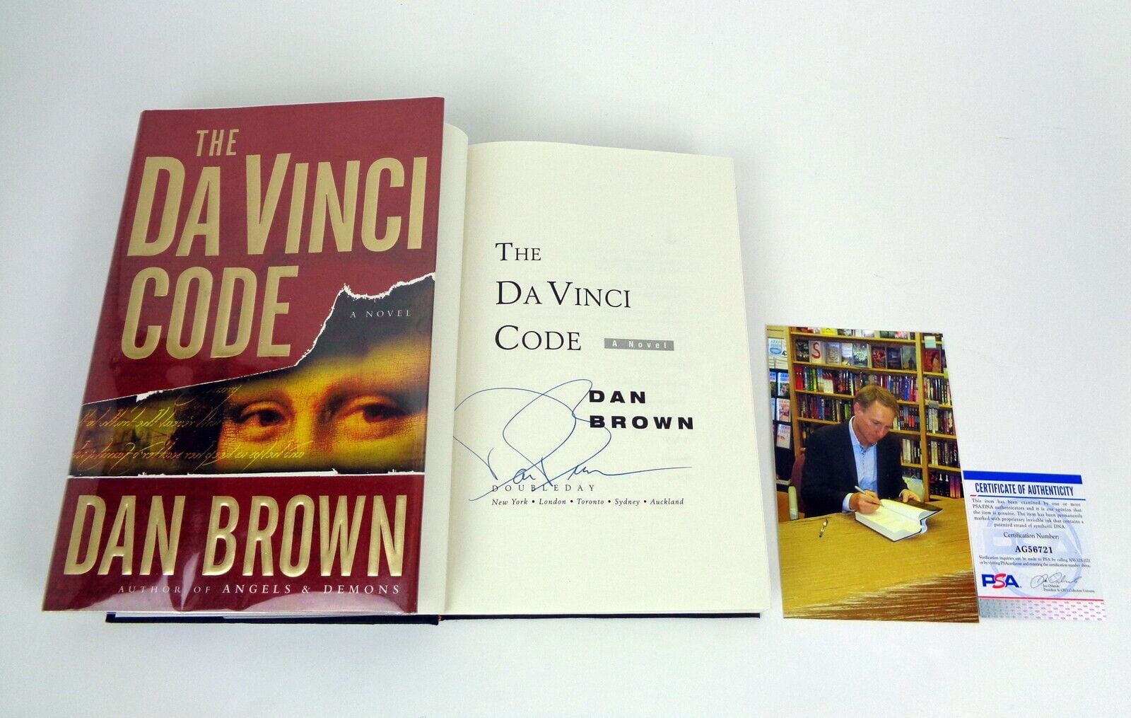 Dan Brown Signed Autograph The Da Vinci Code Book 1st/1st Print PSA/DNA ...