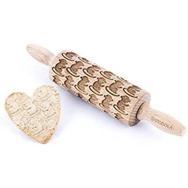 Stodola Engraved Mini Rolling Pin with FOLK ROOSTER Pattern - Walmart.com