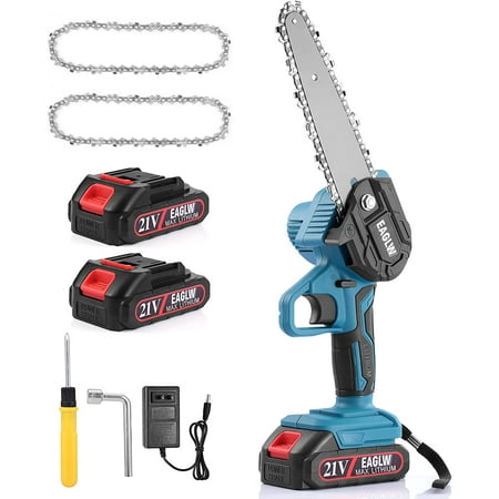 Mini Chainsaw, 4-Inch Cordless Chain Saw, 24V Battery Powered Chainsaw ...