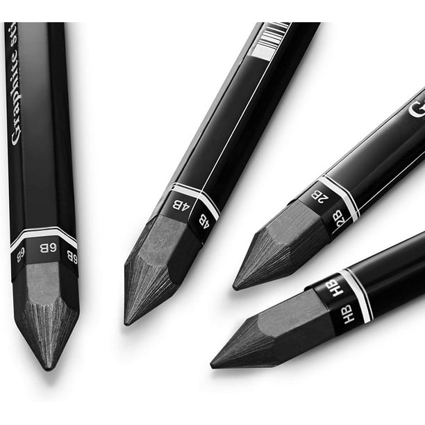 4 Pieces Graphite Material Sticks Set 2B 4B 6B HB Charcoal Sticks ...