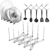 Expandable Stainless Steel Kitchen Pot Organizer, Pan Lid Holder ...