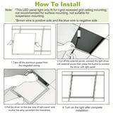 iMountek 2x2FT LED Bright Overhead Light Fixture, 48W 6000K Drop ...