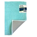 Your Zone Kids Teal Memory Foam Noodle Single Bath Rug with Nonslip ...