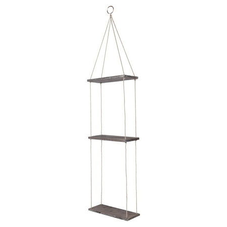 Flower Pot Shelf, Dual-Layer Shelf, Wall Hanging Rack Hemp Rope ...