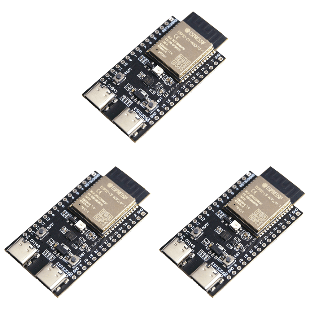 Placa Desarrollo Esp32 C6 Compatible Con Dientes Esp32 C6 Wroom 1 Dual Usb C Azul Walmart En Línea 