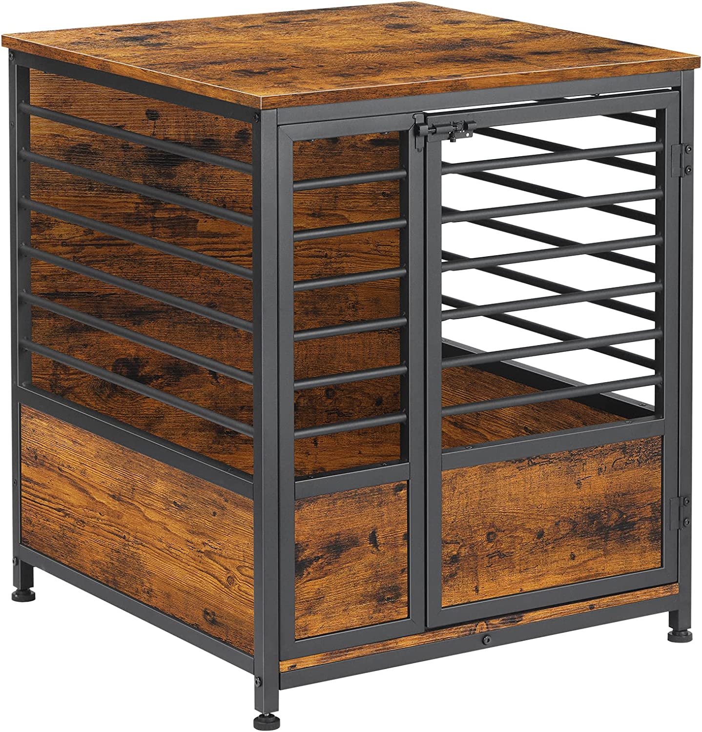 Oumilen Small Dog Crate Cage Living Room Side End Table, Brown ...