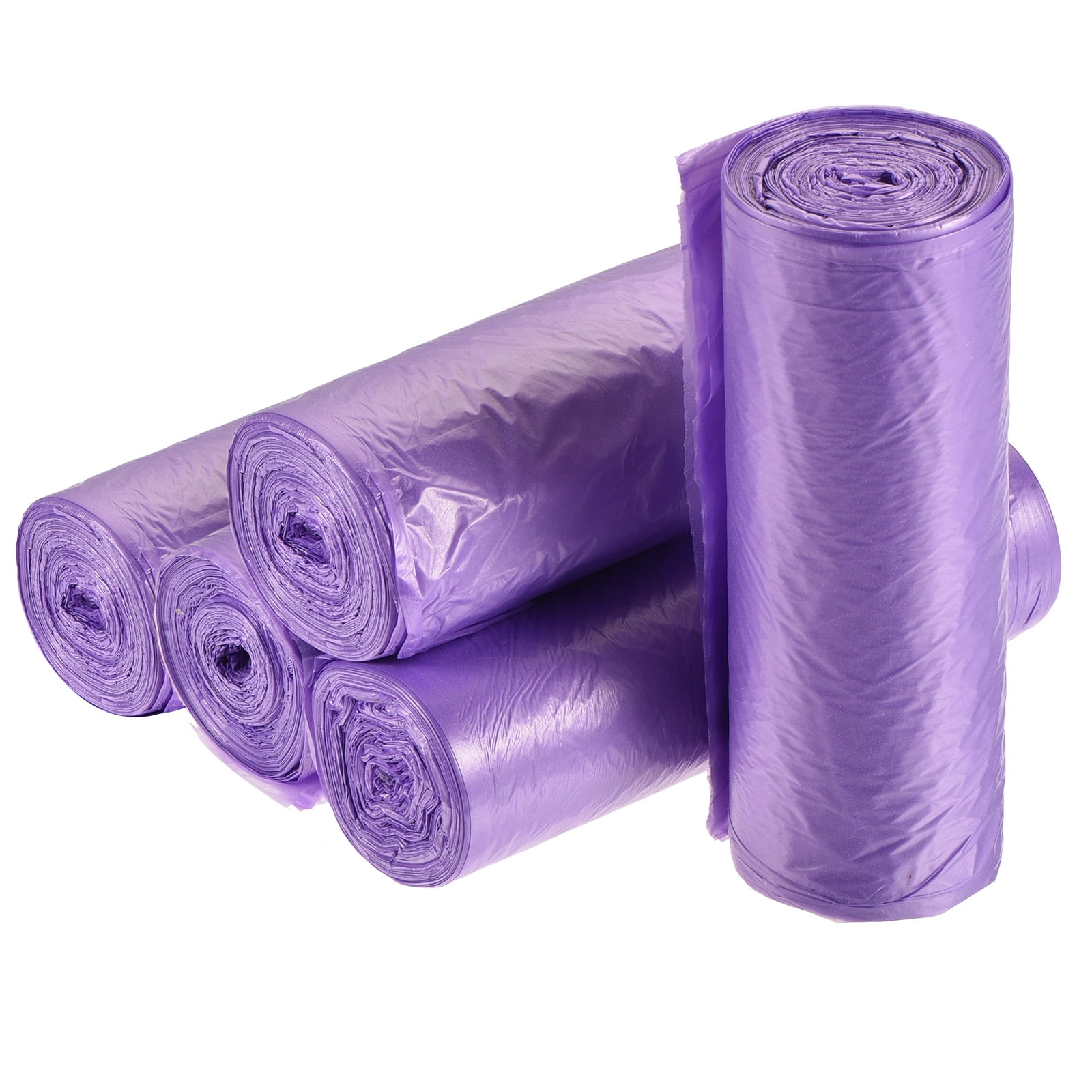 Uxcell 2-4 Gallon Small Trash Bags Garbage Waste Basket Liners Purple ...