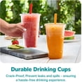 [24 oz. - 100 Count Clear Cups with Flat & Straws - Disposable Clear ...