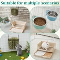 4 Pcs 4 in 1 Rabbit Hay Feeder with Litter Box 2 Hanging Bowl,Rabbit ...