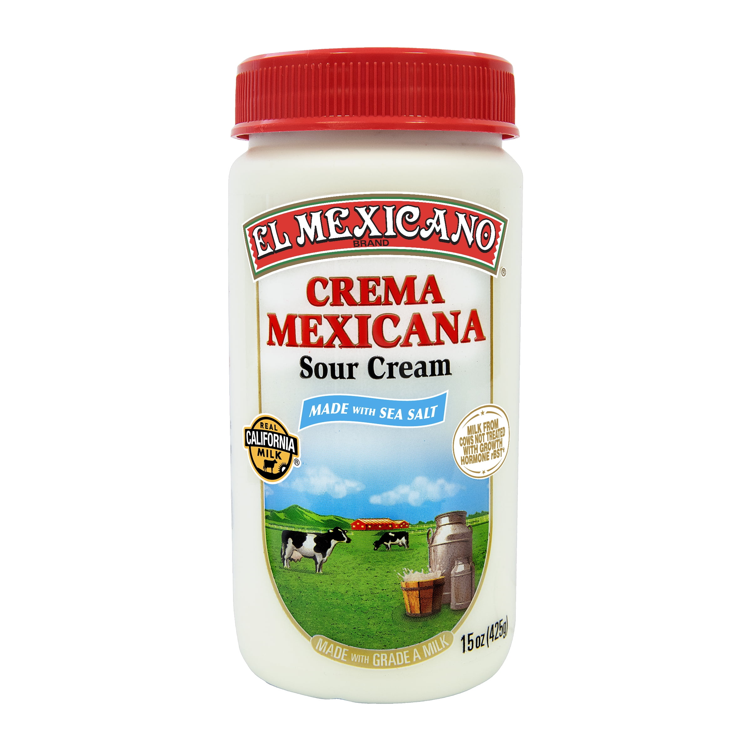 El MexicanoÂ® Crema Mexicana - Authentic Mexican Sour Cream, 15 Oz Jar ...