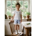 AceBaby Kids Girls Summer Outfit Set for 2-7Y Cute Bow T-Shirt and ...