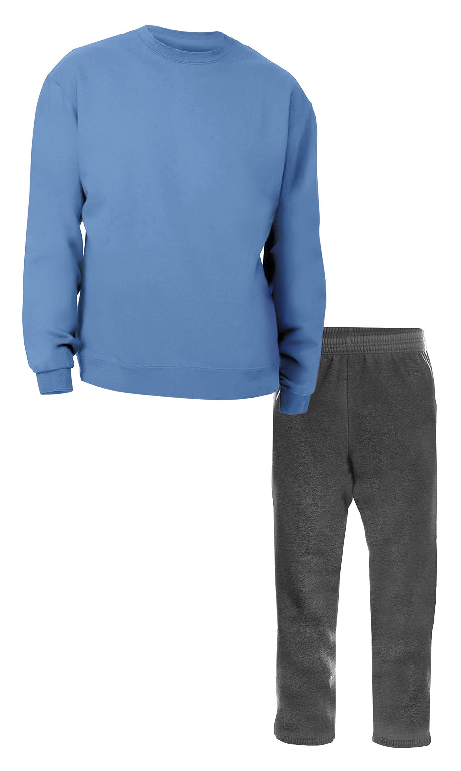 Hanes comfortsoft Caroline blue sweatshirt with charcoal heather ...