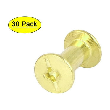 Uxcell M5x10mm Brass Plated Binding Chicago Screw Post for Leather ...