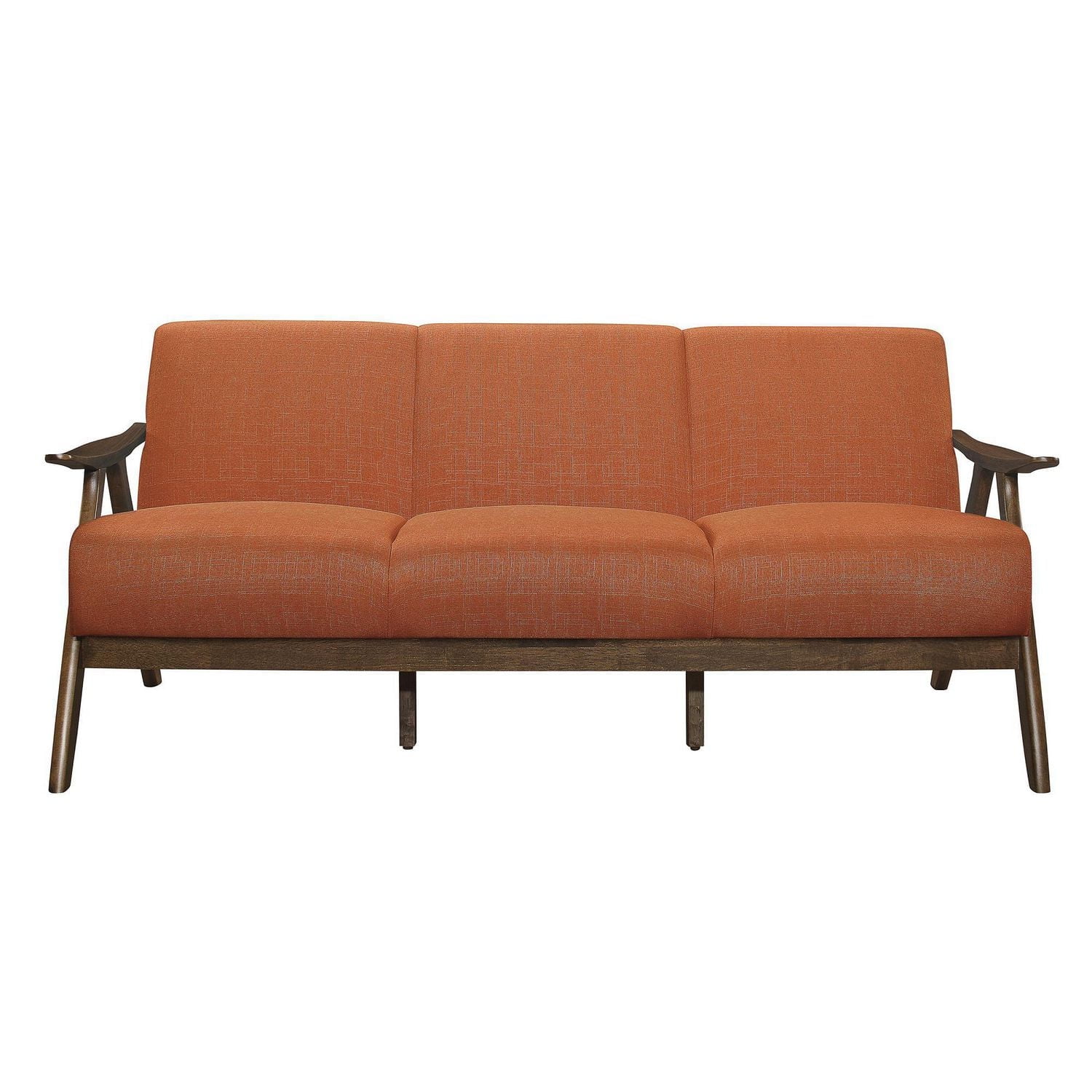 Click here for Topline Home Furnishings Burnt Orange Sofa prices