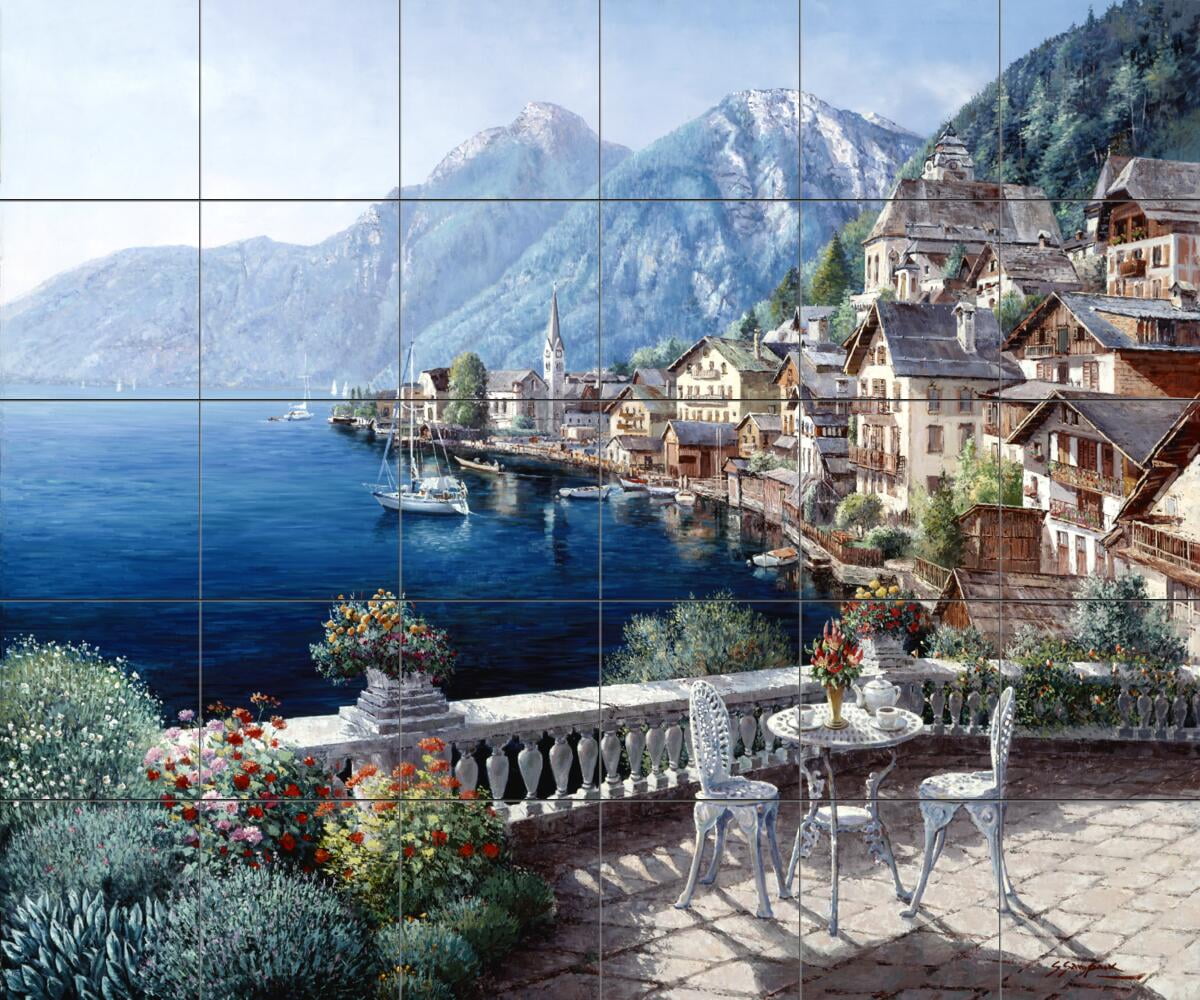 Tile Mural Kitchen Backsplash - Hallstatt Austria - by Sam Park/Soho ...