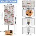 BZSMCE Striped Floral Pattern Printed 3 Color Touch Control Table Lamp ...