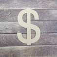 7" Dollar Sign, Unfinished MDF Art Shape by Wooden Craft Cutouts, 1-8 ...