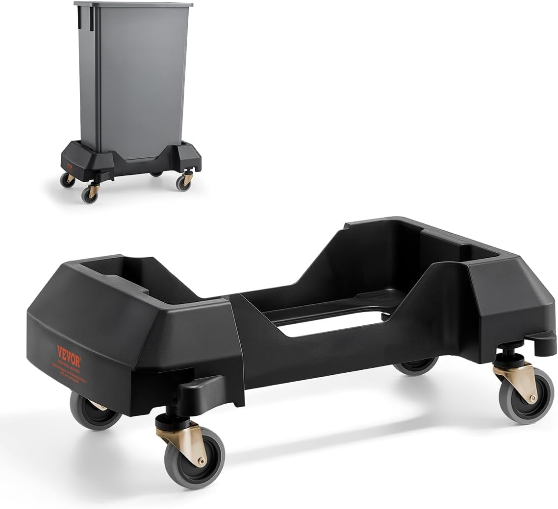 VEVOR Trash Can Dolly, Fit 16/23 Gallon Containers, Slim Trash Can ...