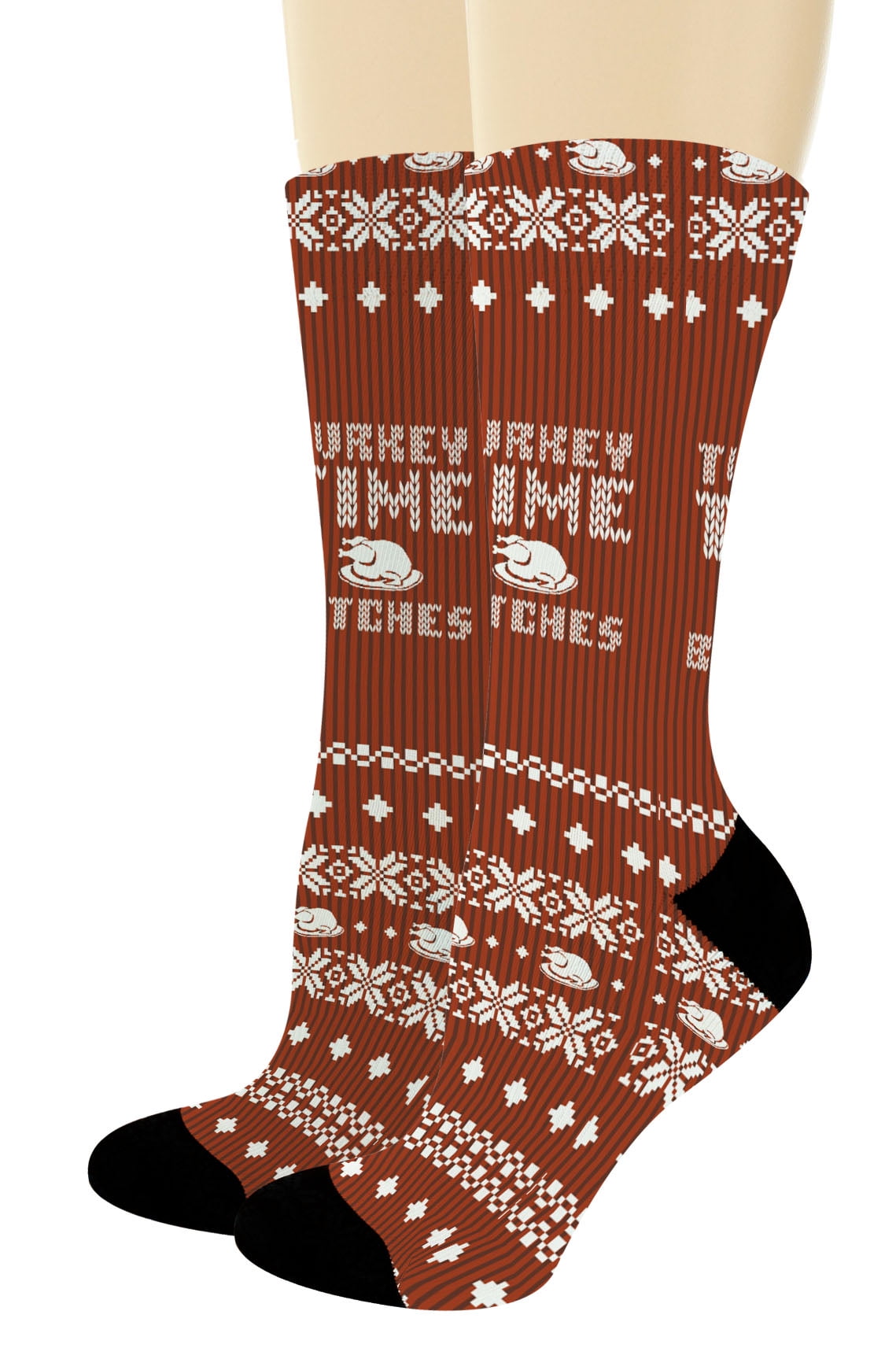 ThisWear Thanksgiving Gifts It's Turkey Time B-tches Food Socks Cuss ...